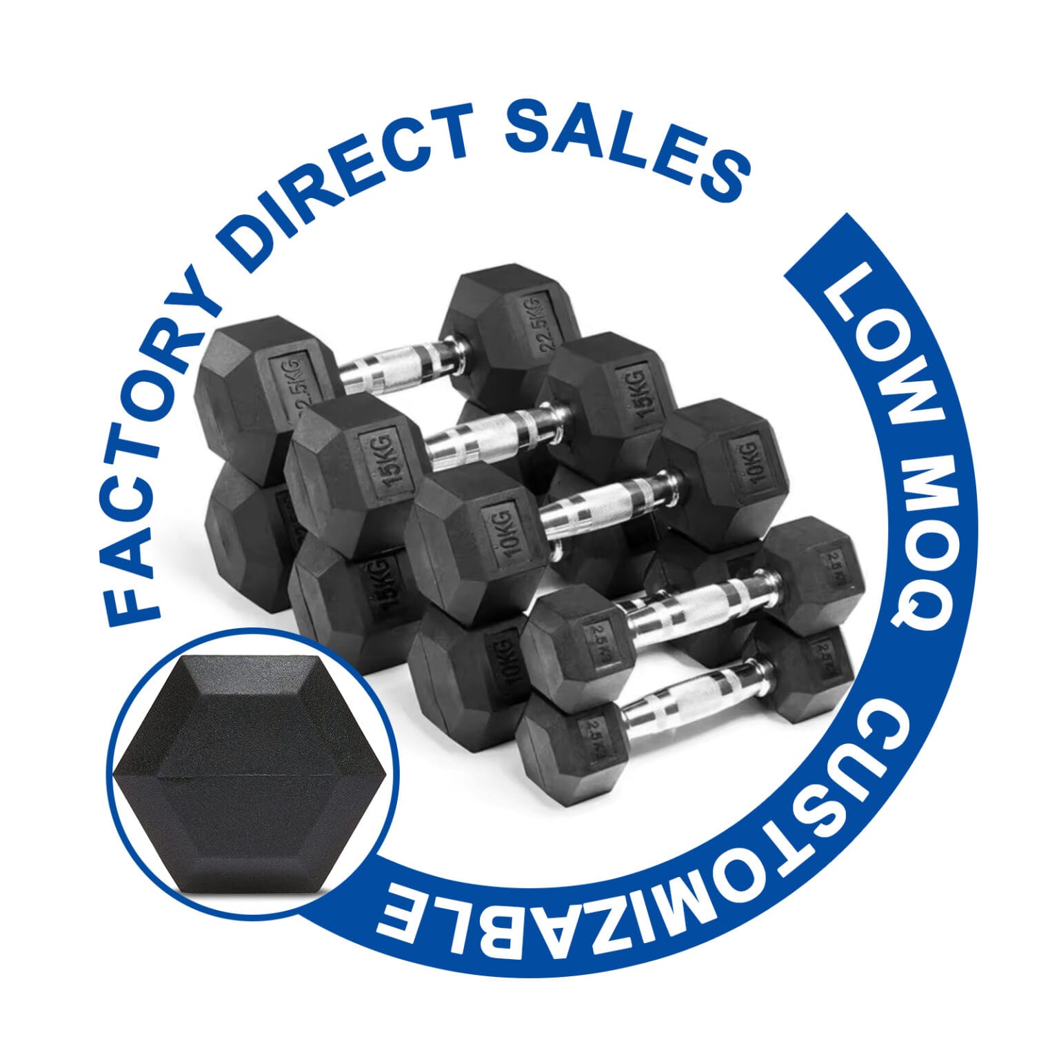 Haltere hexagonal de ferro fundido preto Cap Barbell